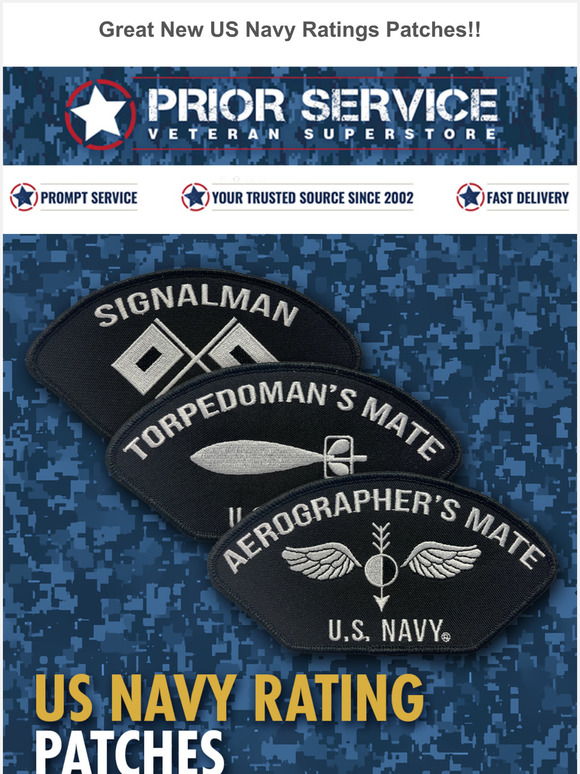 PriorService: Great New US Navy Ratings Patches!! | Milled