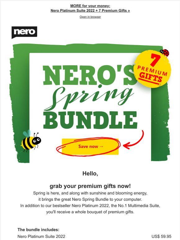 Nero: Save 83%! Nero's spring bundle is here! | Milled