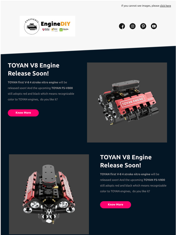 Enginediy Teching V8 Engine Model Kit Build Your Own V8 Engines That Works Milled
