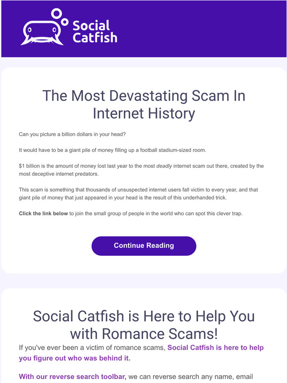 Social Catfish: This is unbelievable... but here it is | Milled