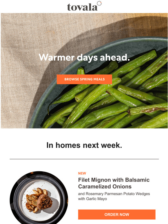 Tovala: Meet your spring menu. | Milled