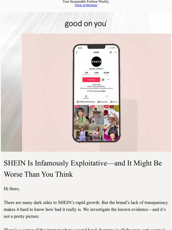 Good On You: SHEIN Might Be Worse Than You Think | Milled