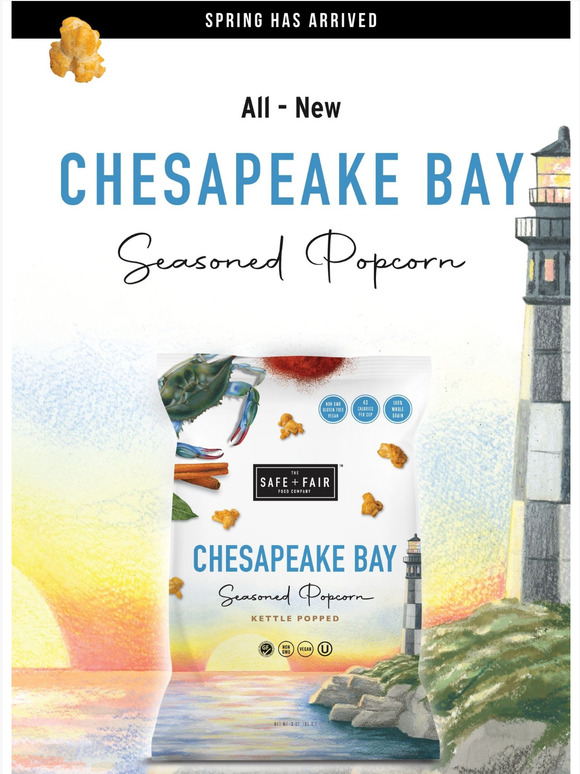 Safe + Fair: ALL-NEW | CHESAPEAKE BAY SEASONED POPCORN | Milled