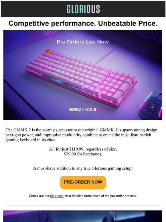 Glorious PC Gaming Race: Pre-Order Your GMMK 2 Now! | Milled
