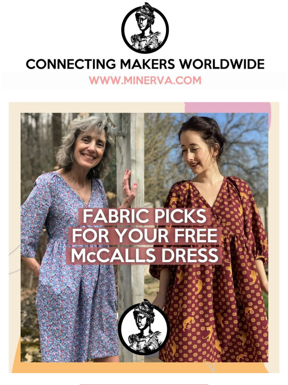 Minerva: Fab fabrics for your free McCall's dress pattern | Milled