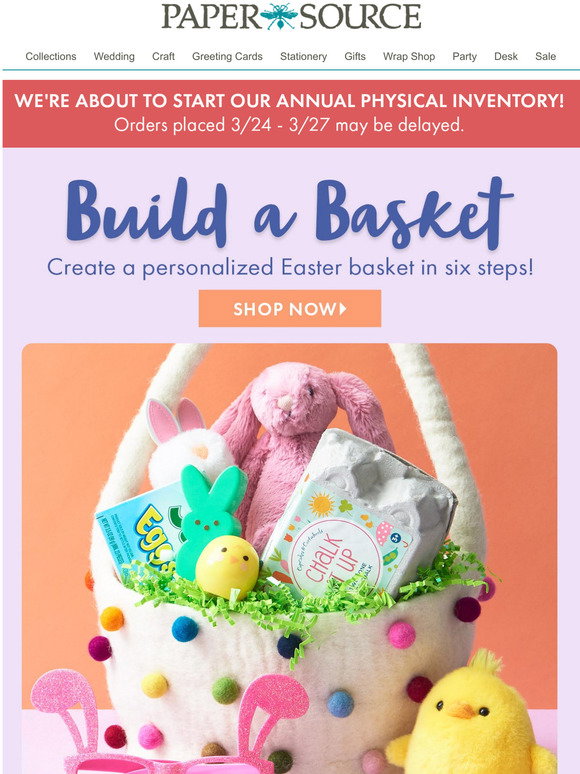 Paper Source: Six Steps For An Eggs-tra Special Easter Basket! | Milled