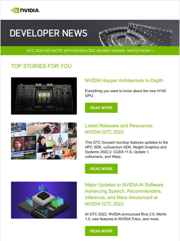 Nvidia: Your Personalized Developer News from NVIDIA GTC 2022 | Milled