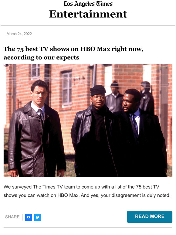 Los Angeles Times: The 75 best TV shows on HBO Max right now | Milled