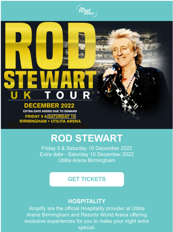 The Ticket Factory: Get your Rod Stewart tickets now! | Milled