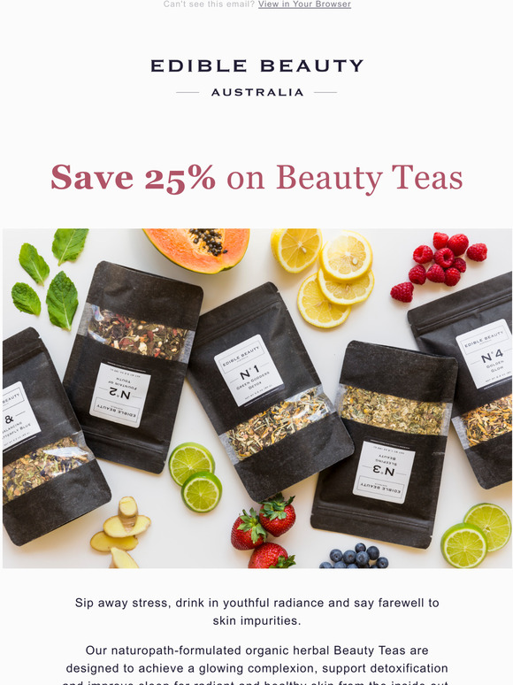 Edible Beauty Australia: Sip + SAVE 25% | No code needed! | Milled