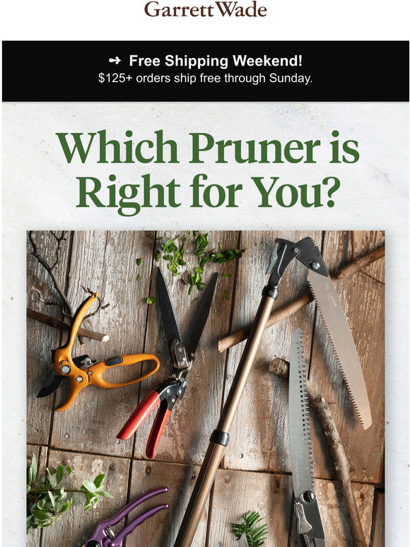 Garrett Wade: Which pruner is right for you? | Milled