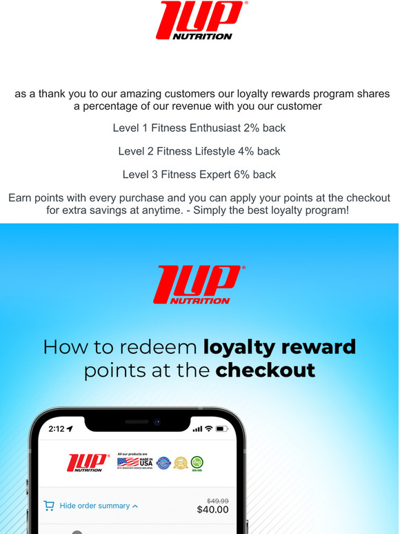1 Up Nutrition: 12 Ways to Earn Rewards Points! | Milled