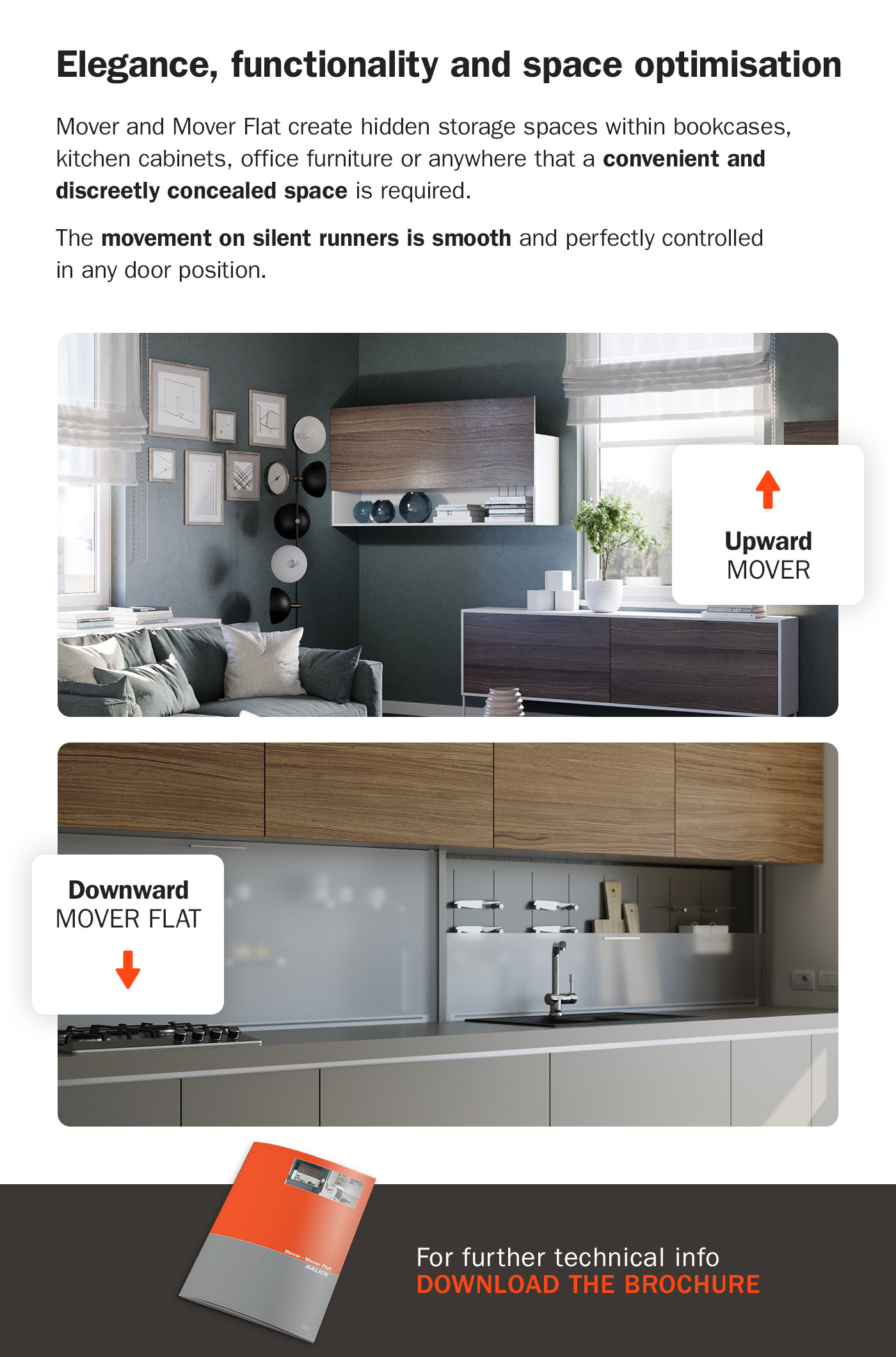 Archiproducts: Vertical sliding system Salice Mover and Mover Flat | Milled
