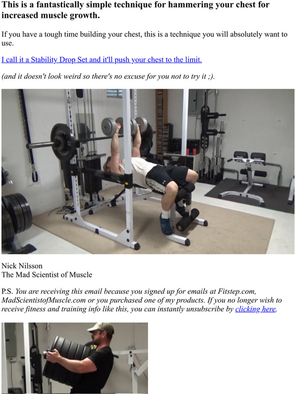 FitStep: Chest won't grow? Try this killer drop set method... | Milled