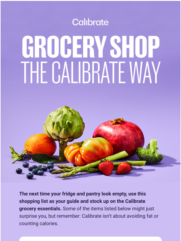 Calibrate: Open for this weeks grocery list | Milled