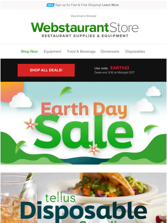 Webstaurant Store: See GREEN! Earth Day Sale! | Milled