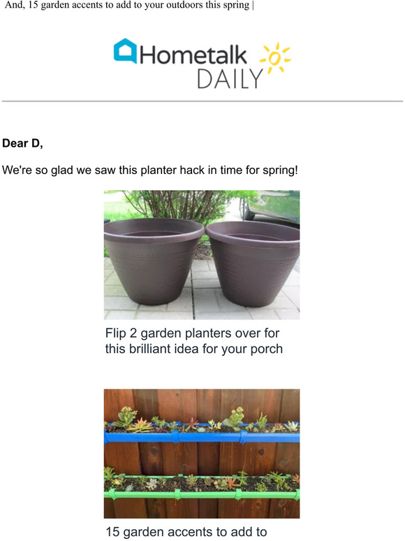 Hometalk: Stack 2 planters on your porch | Milled