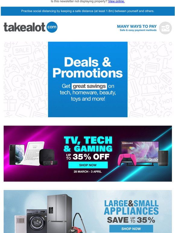 Takealot: -we're bringing you the latest NEW DEALS & PROMOTIONS! | Milled