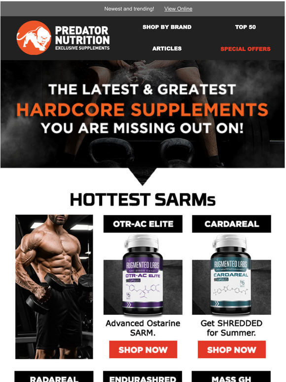 Predator Nutrition: Hottest SARMs, PHs & Pre-workouts | Milled