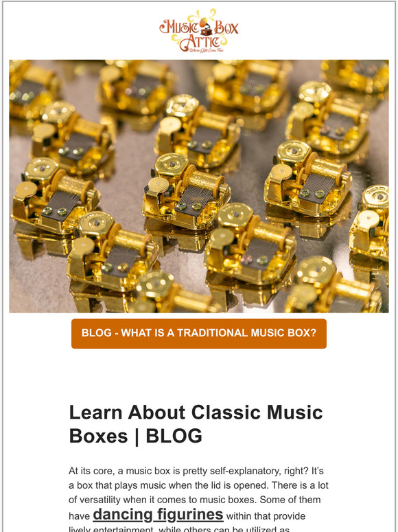 Music Box Attic: BLOG - What is a wind up traditional music box? | Milled