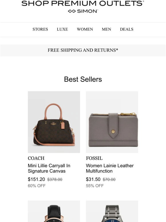 Shop Premium Outlets: COACH Mini Lillie Carryall In Signature Canvas ...