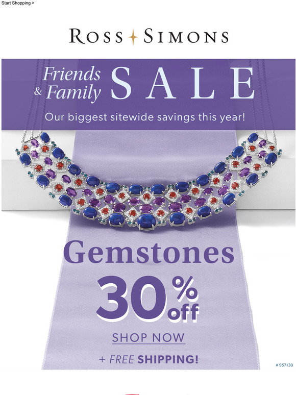 Ross-Simons Email Newsletters: Shop Sales, Discounts, and Coupon Codes