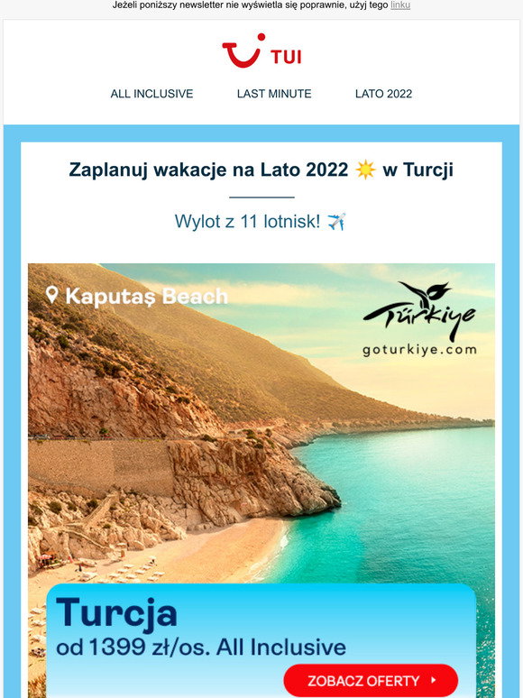 TUI POLSKA: Zaplanuj wakacje na Lato 2022 w Turcji | Milled
