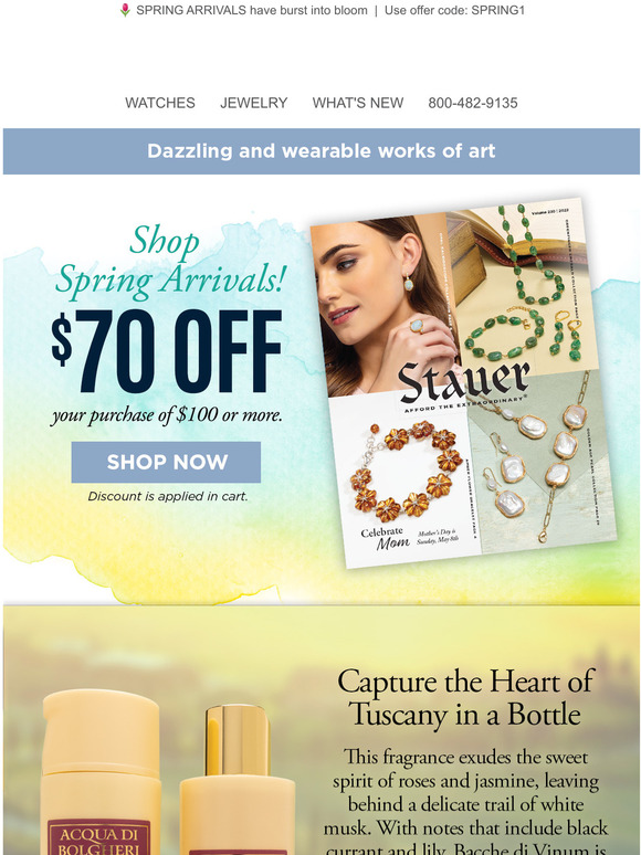 Stauer: your Spring Catalog is Here! Take $70 off $100 | Milled