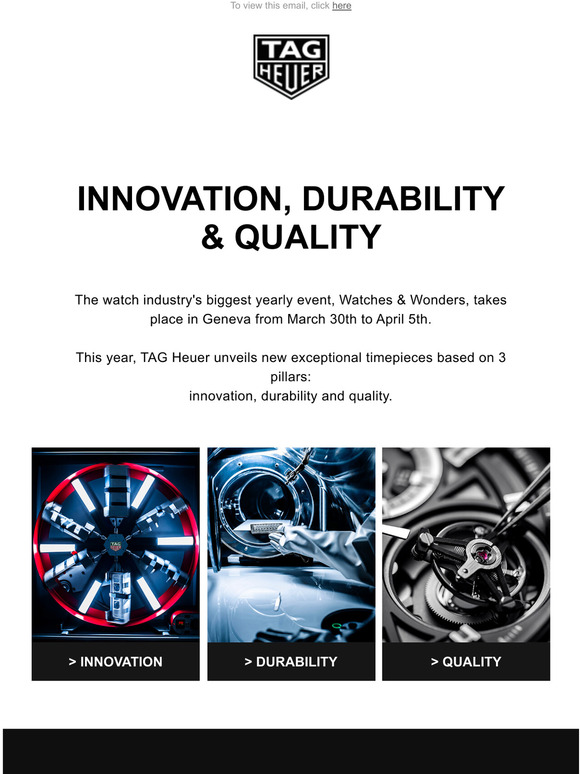 TAG Heuer: Innovation, durability and quality are the pillars of TAG ...