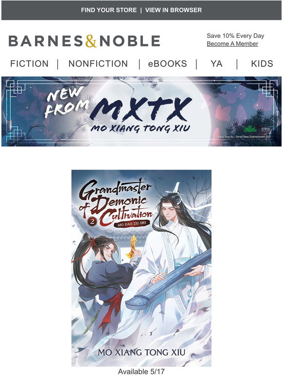 Barnes & Noble: MXTX's "Grandmaster of Demonic Cultivation: Vol. 2 ...