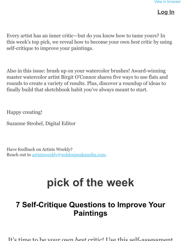 artistsnetwork: 7 Self-Critique Questions to Improve Your Art | Milled