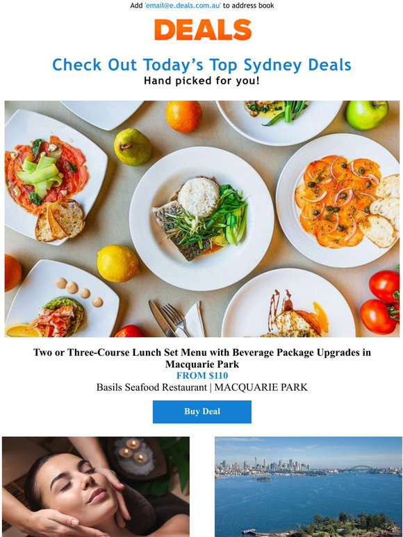 Deals.com.au: Two-Course Lunch Set Menu for Two People for $110 ...