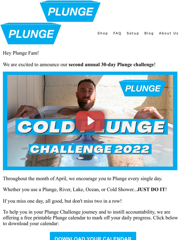 Plunge: Join our Plunge Challenge! | Milled