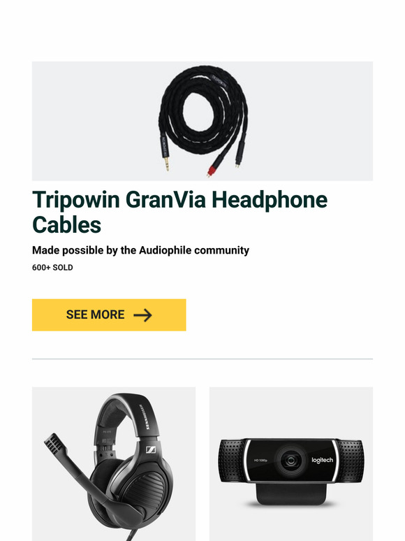 Drop: Tripowin GranVia Headphone Cables, Massdrop x Sennheiser PC37X ...