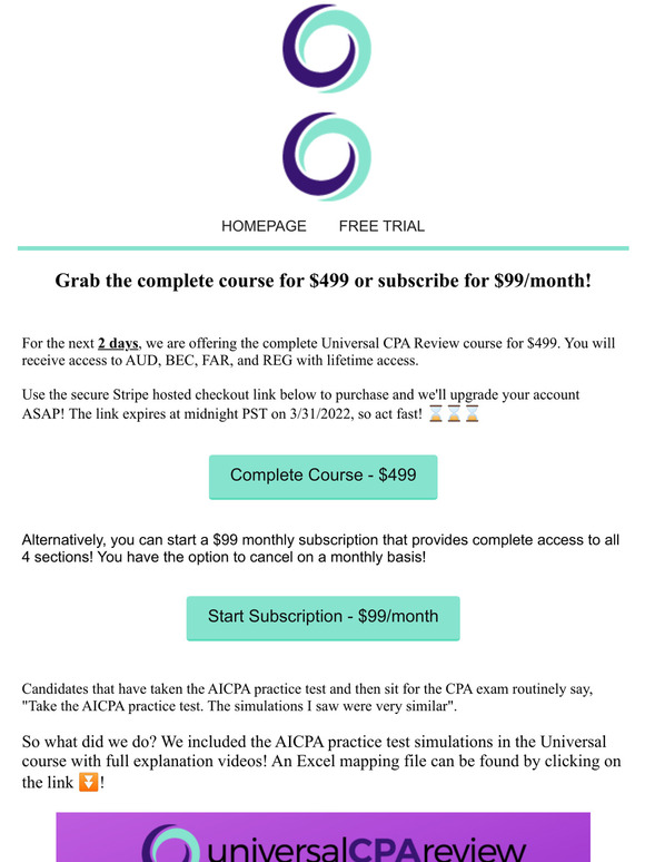 Universal CPA Review: AICPA Sample Test Simulations Solved | Milled