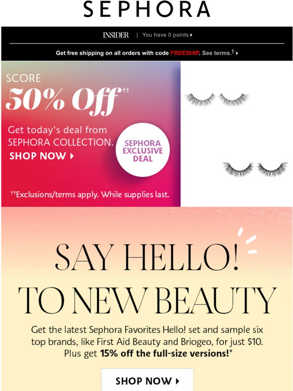 Sephora Email Newsletters: Shop Sales, Discounts, and Coupon Codes