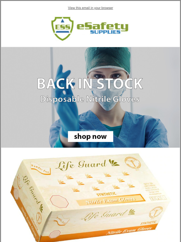 eSafety Supplies, Inc.: BACK IN STOCK // Life Guard Disposable Nitrile ...