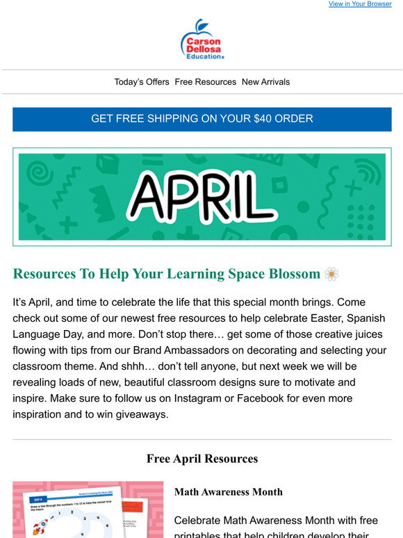 Carson-Dellosa Education: What Will April Showers Bring? | Milled