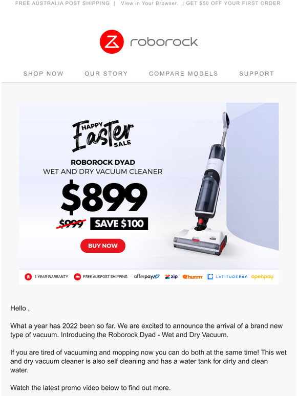 Roborock AU: Introducing Roborock Dyad | Wet and Dry Self Cleaning Vacuum | Milled