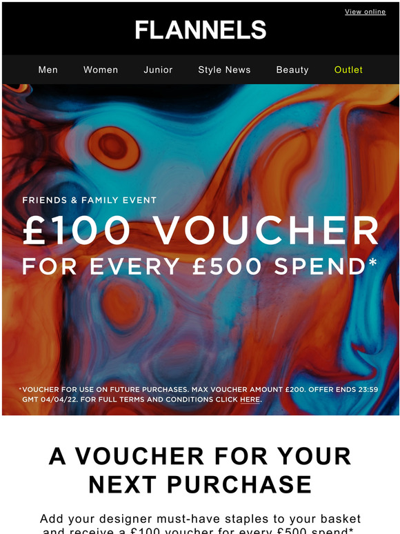 Flannels: Don't forget your 100 voucher | Milled