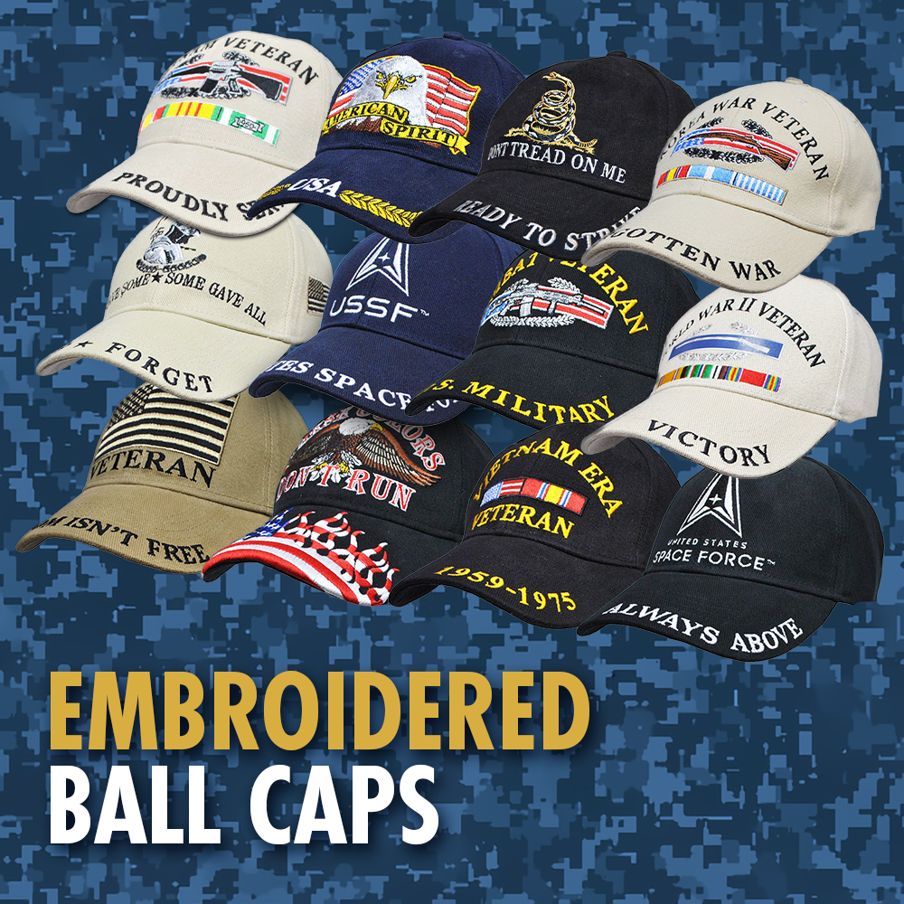 PriorService: Great New Veteran and Patriotic Ball Caps!! | Milled