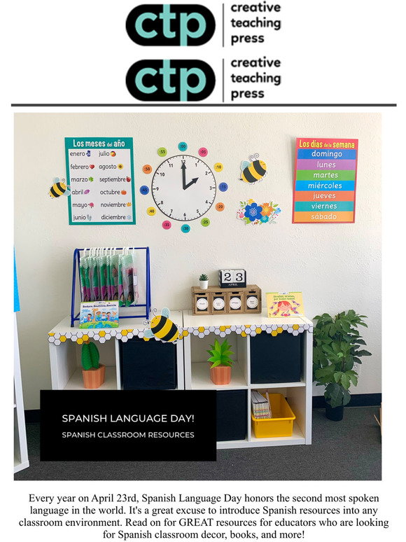 Creative Teaching Press: Spanish Language Day! Spanish Classroom ...