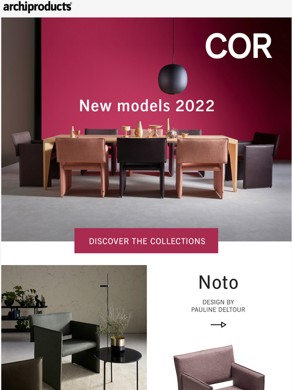 Archiproducts: COR, new seating models 2022: discover Noto and Jalis ...