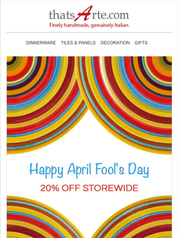 ThatsArte: 20% off on April Fool's Day | Milled