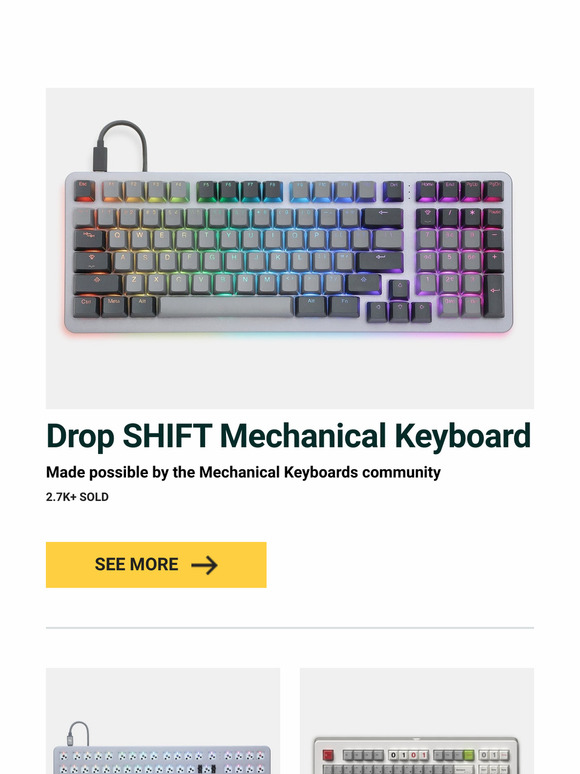 Drop: Drop SHIFT Mechanical Keyboard, Drop SHIFT Barebones Mechanical ...