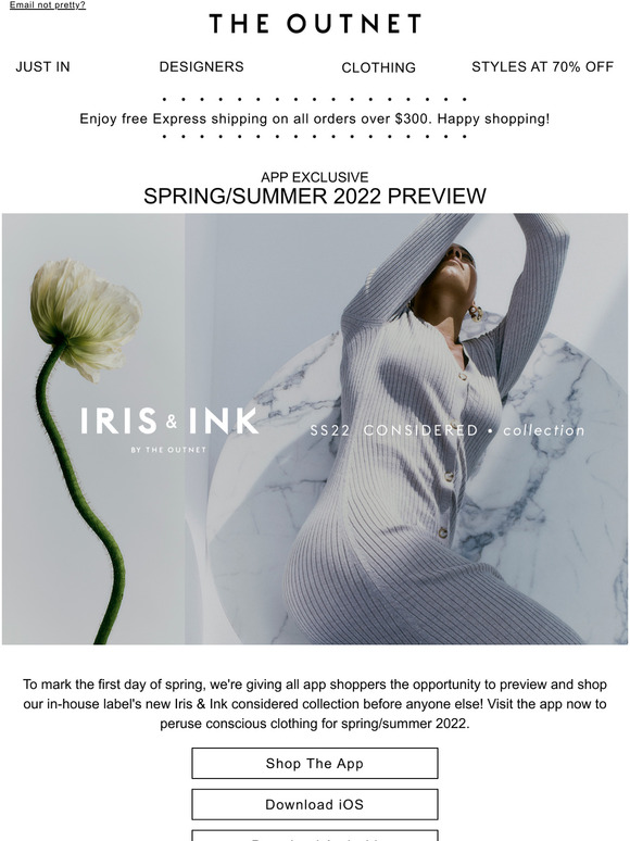 THE OUTNET: App exclusive: Spring/summer 2022 preview from Iris & Ink ...