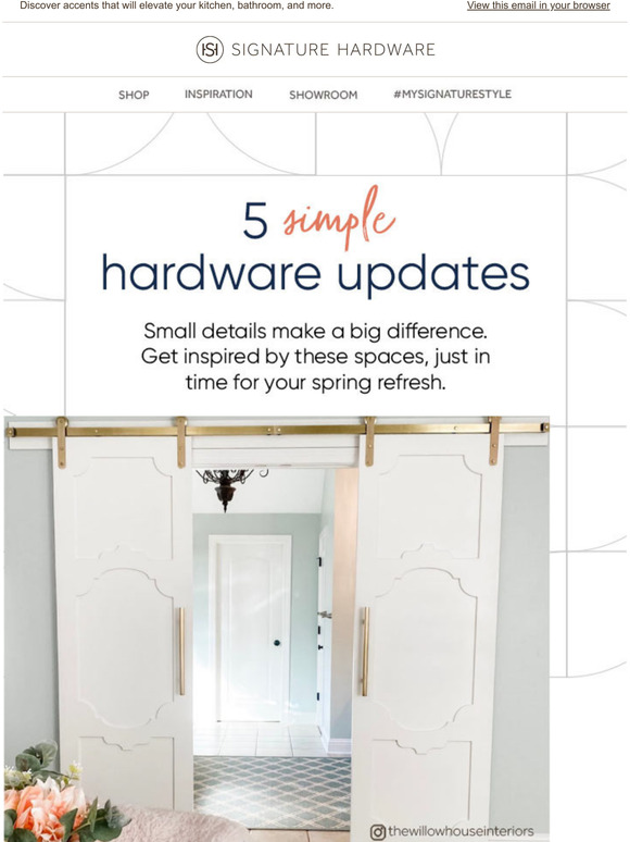 Signature Hardware: 5 Easy Hardware Updates You Can Do in a Day | Milled