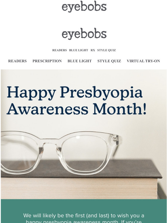 eyebobs: The Presbyopia Self-Test | Milled