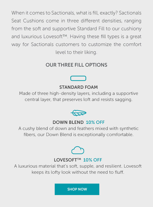 LoveSac: How To: Choose the Softness of Your Sactionals. | Milled