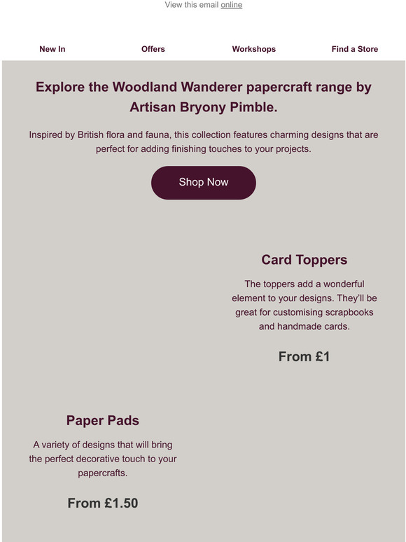 Hobbycraft: New Woodland Wanderer papercraft range | Milled